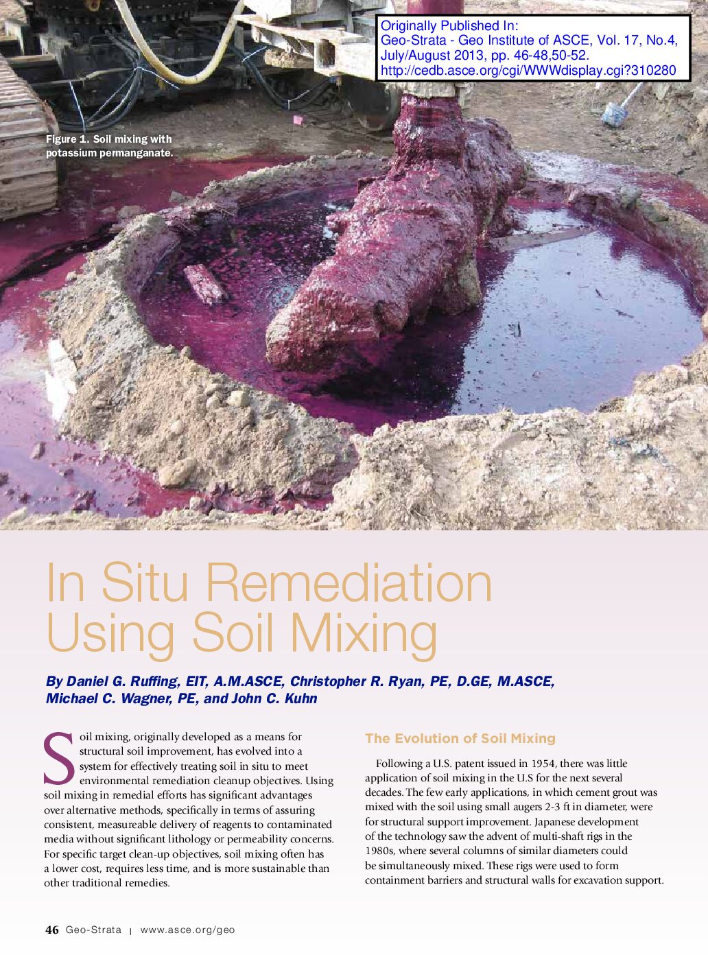 In-Situ Remediation Using Soil Mixing » Soil Mixing